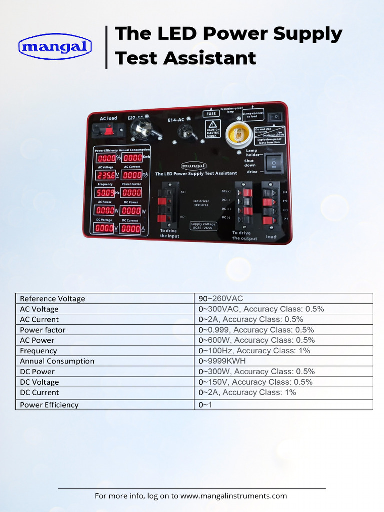 The Led Power Supply Test Assistant | PDF