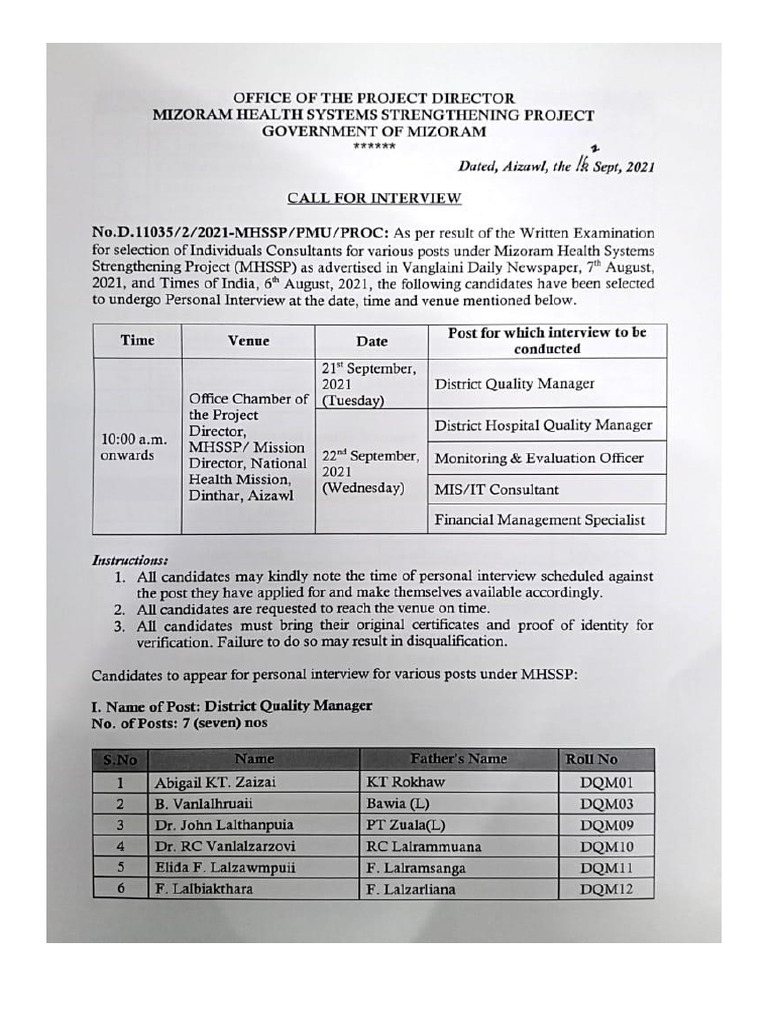 Written Test Result | PDF