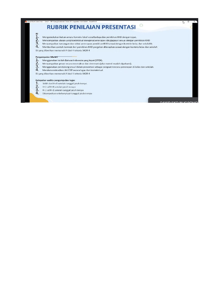 Rubrik Penilaian | PDF