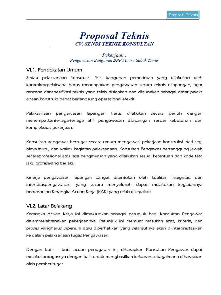 Proposal Teknis | PDF