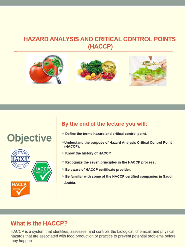 HACCP | PDF | Hazard Analysis And Critical Control Points | Food And Drink