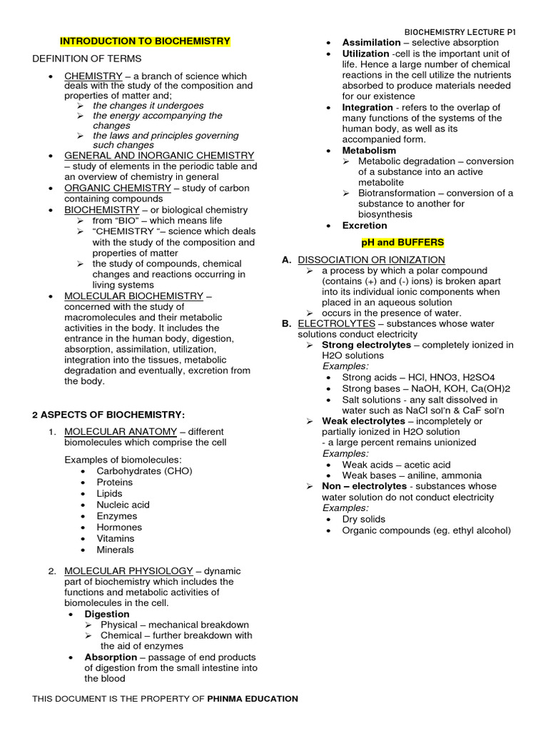 Module 1 3 Notes | PDF | Acid | Chemistry