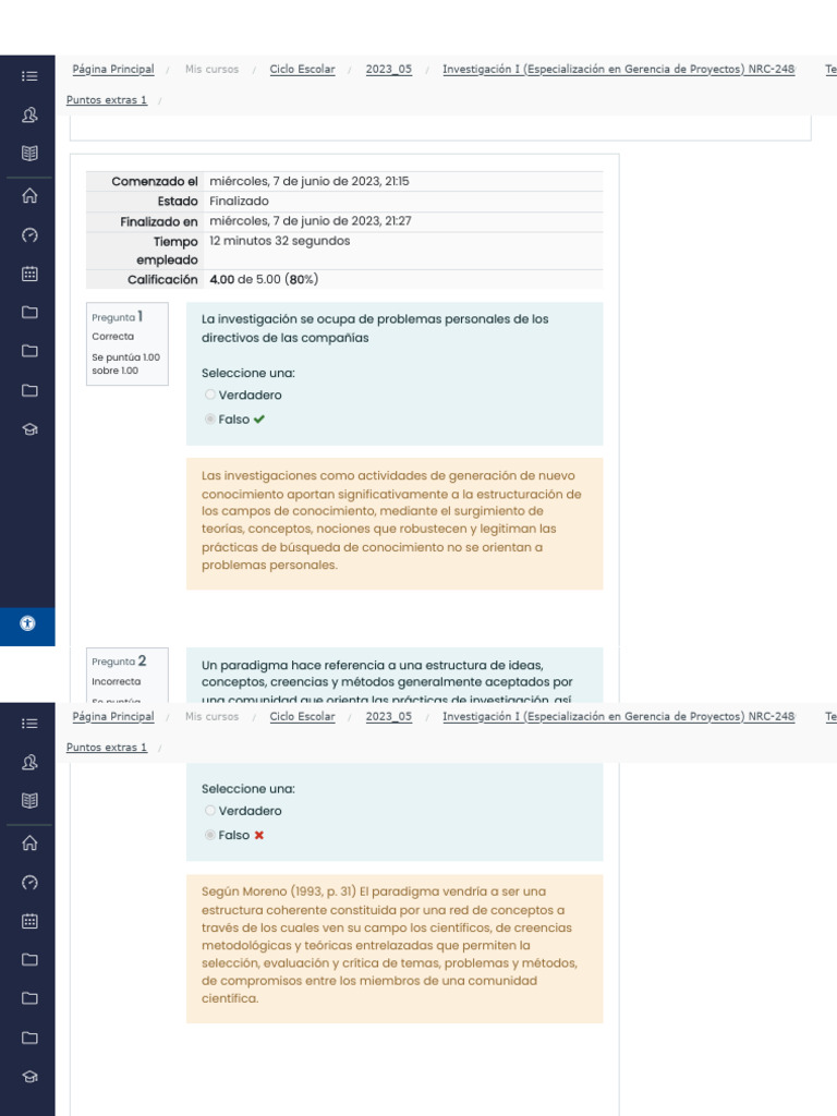 Puntos Extras 1 - Semana 1 | PDF | Conocimiento | Paradigma