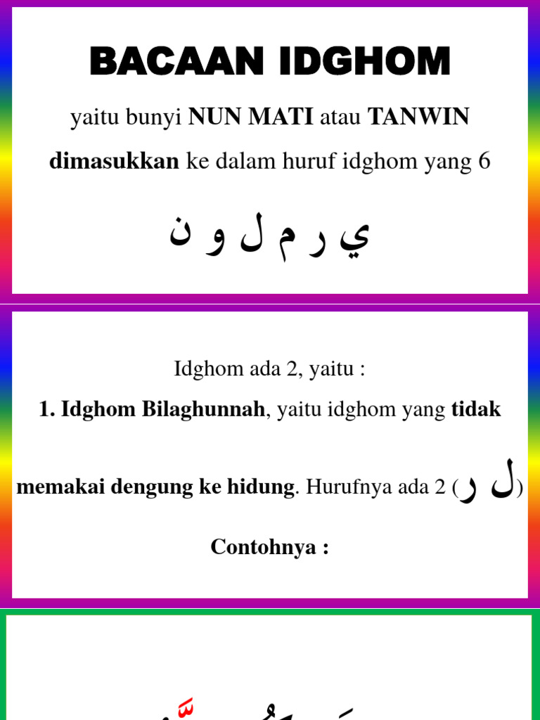 Tilawah Bacaan Idghom PDF | PDF