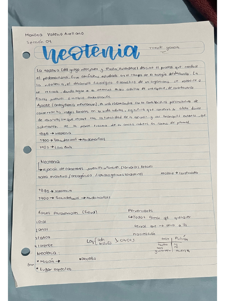 Carta 1 y 2, Neotenia | PDF