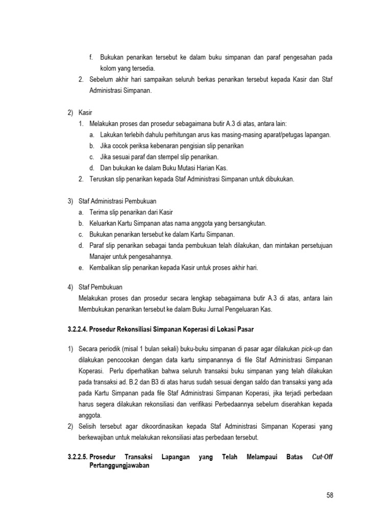 SOP - Koperasi - Simpan - Pinjam 61-80 | PDF