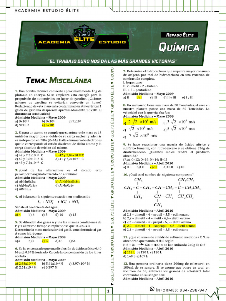 Química (CLAVES) | PDF
