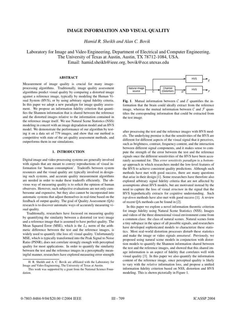 2004_IEEE_IMAGE INFORMATION AND VISUAL QUALITY | PDF | Applied ...