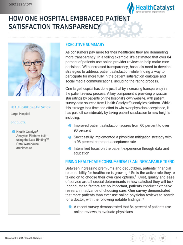 How One Hospital Embraced Patient Satisfaction Transparency | PDF ...