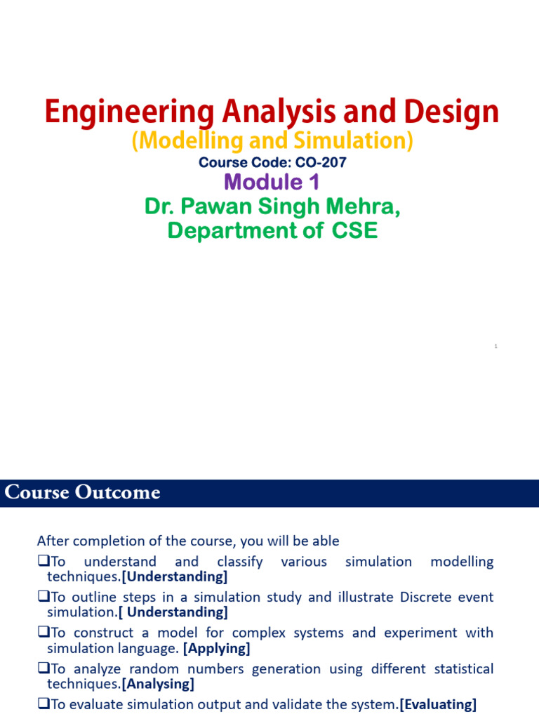 Engineering Analysis and Design | PDF | Simulation | Conceptual Model