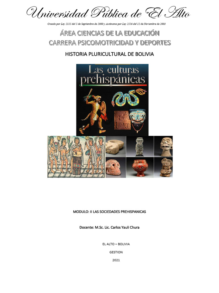 His Modulo Ii Las Sociedades Prehispanicas | PDF