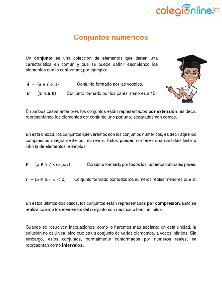 Conjuntos Numéricos | PDF | infinito | Intervalo (Matemáticas)