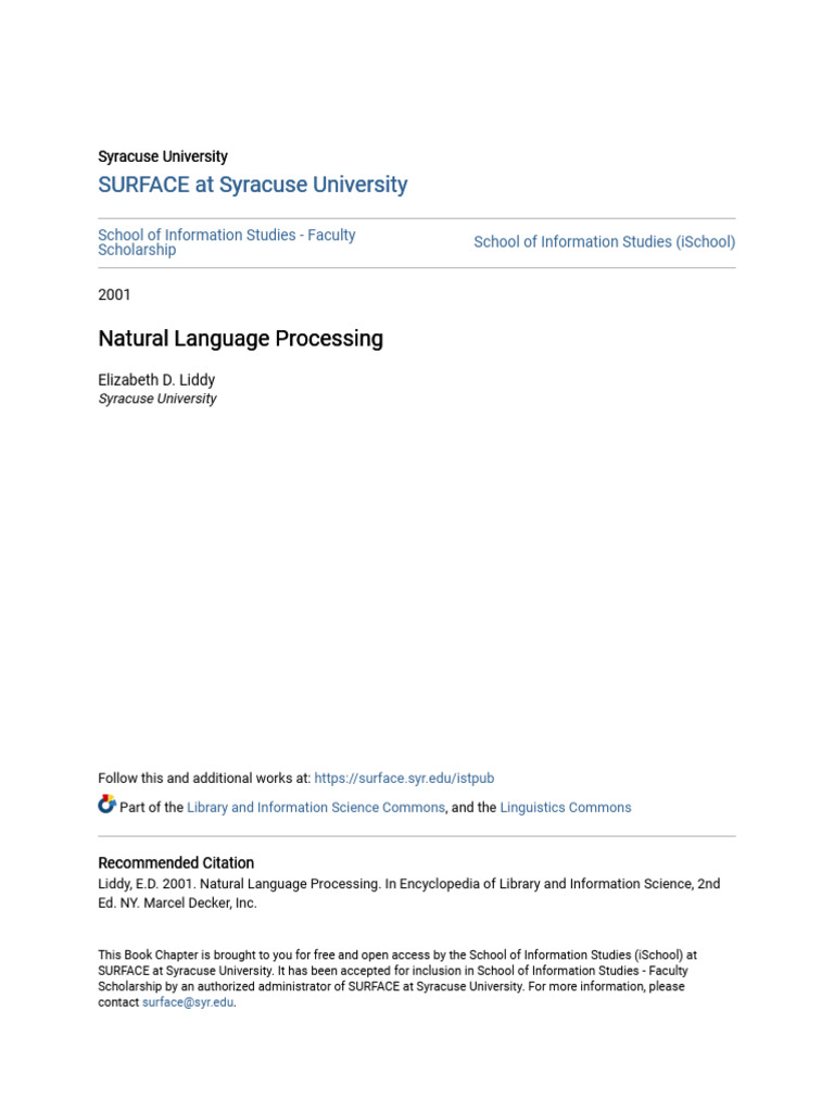Natural Language Processing | PDF | Word | Parsing