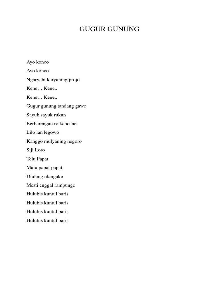 Gugur Gunung | PDF
