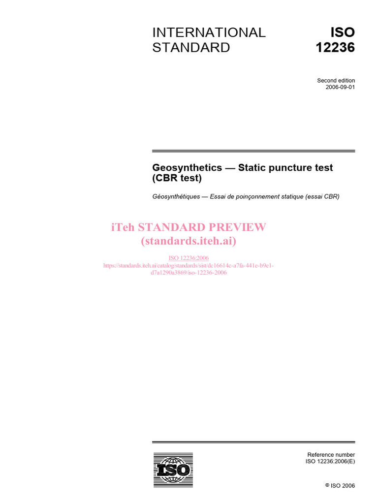 Iso 12236 2006 | PDF | International Organization For Standardization
