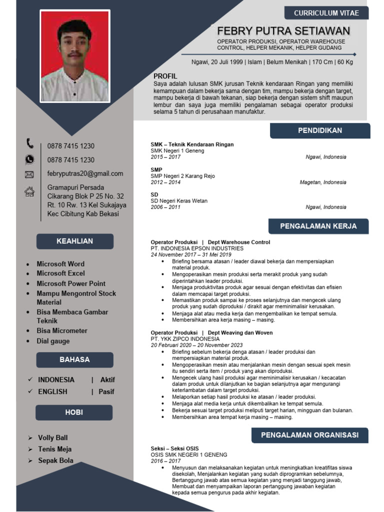 CV. Febry Putra Setiawan | PDF