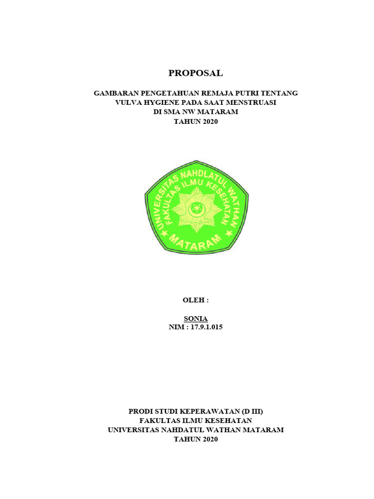 Kaper Proposal Lengkap Sonia | PDF | Sains & Matematika