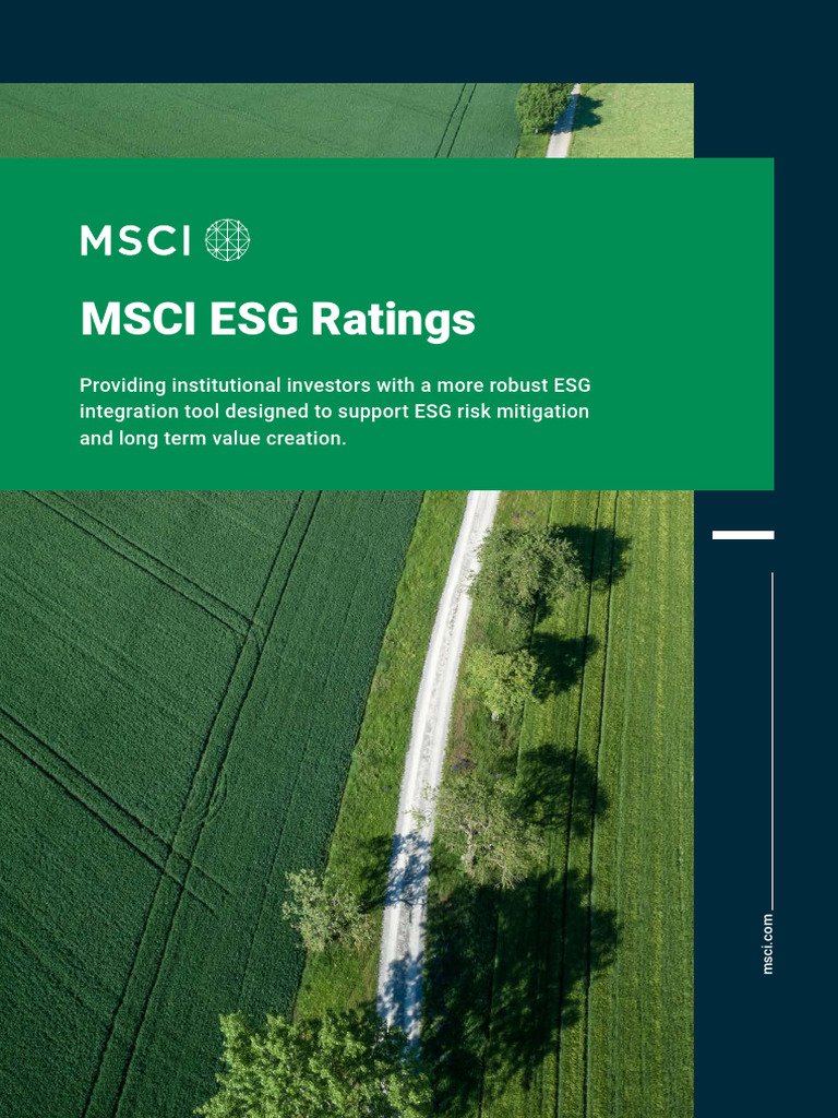 MSCI ESG Ratings Overview and Methodology | PDF