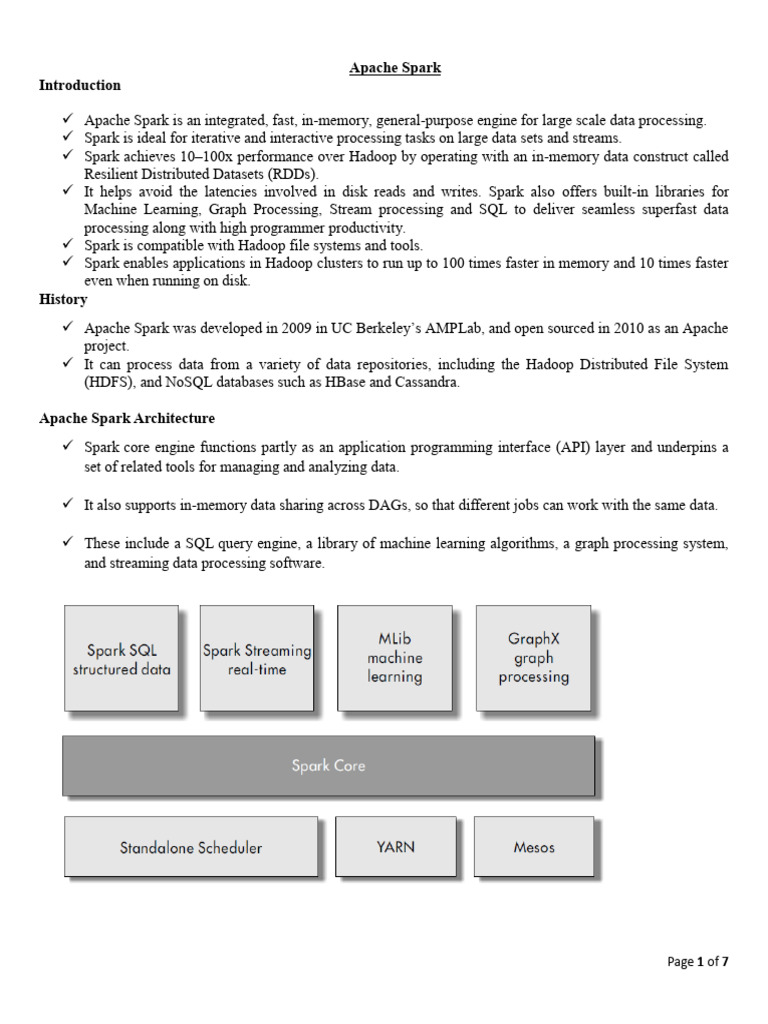Apache Spark Architecture | Download Free PDF | Apache Spark | Apache Hadoop