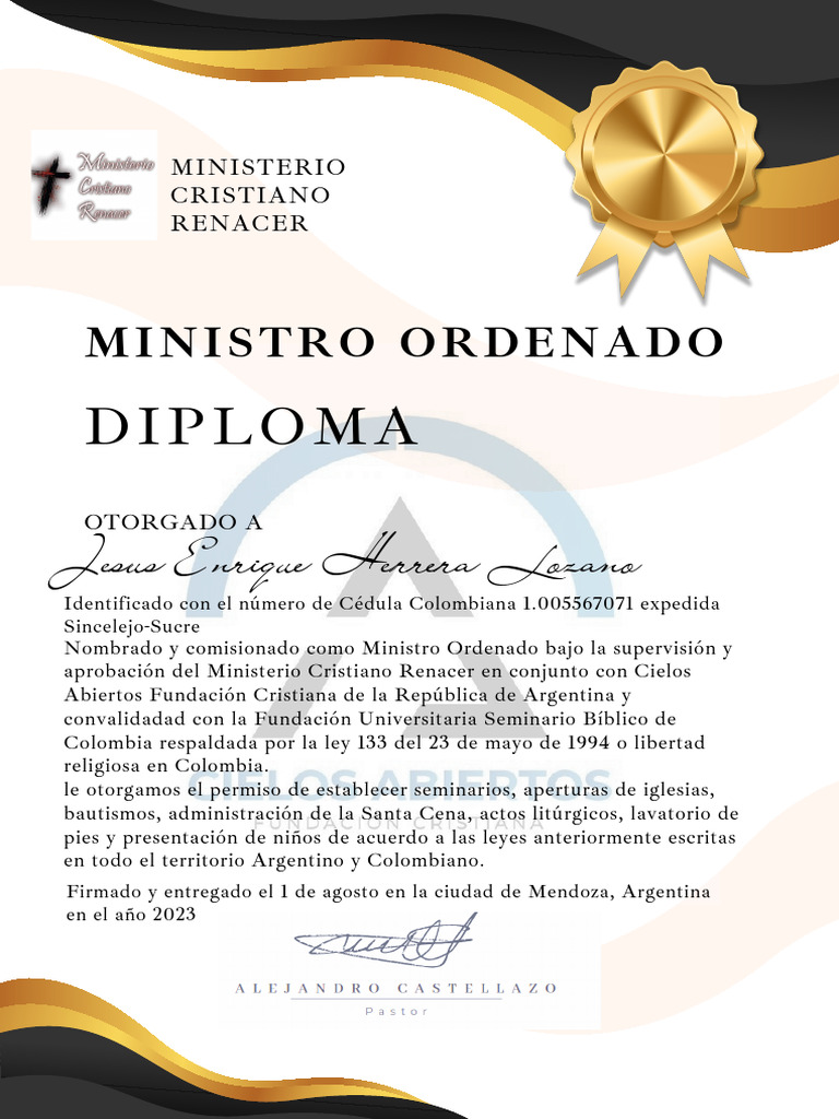 Certificado de Graduación Clásico Elegante Dorado y Blanco_20230905 ...
