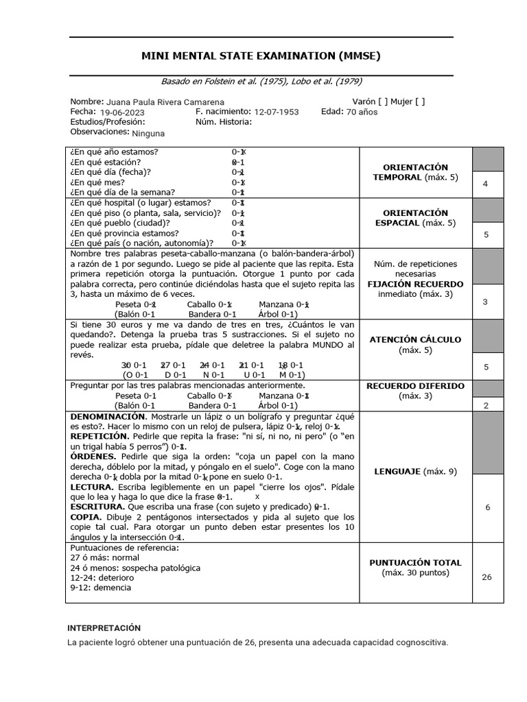Mmse Test Pdf | Mmse Pdf À Imprimer – GQVUL
