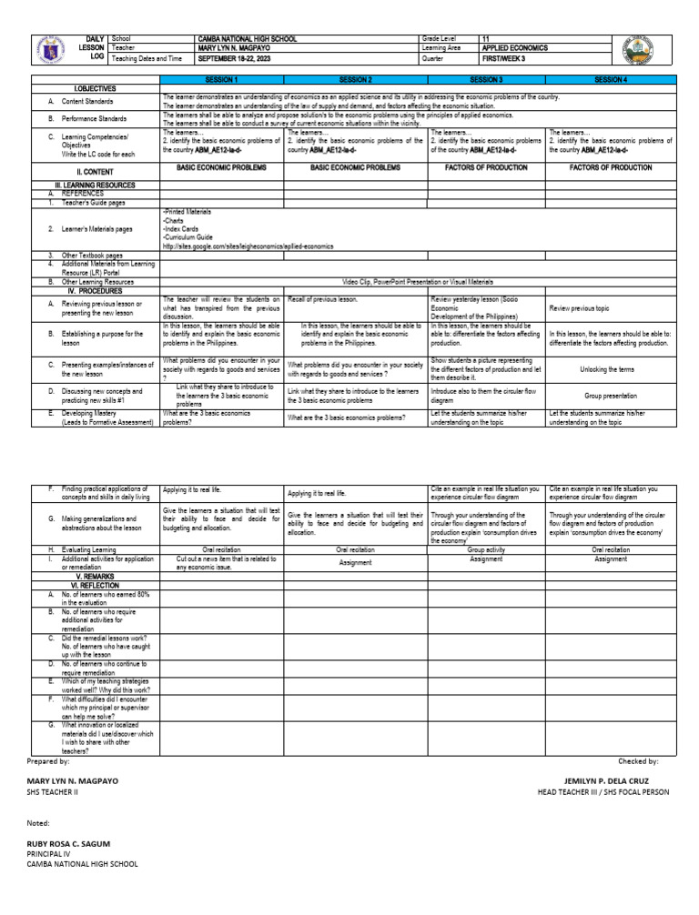Applied Eco Q1 W3 DLL | PDF | Business