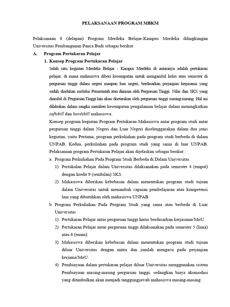 Pedoman Laporan MBKM | PDF