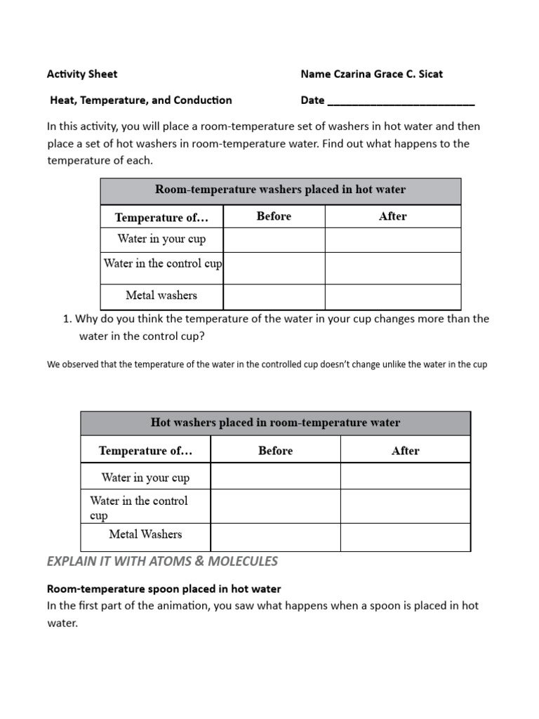 Lab Report 1 Template | PDF | Heat | Temperature