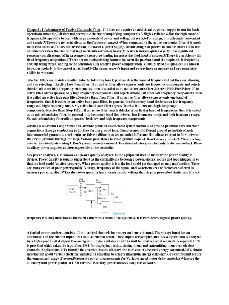 Power Quality QP 1 | PDF | Electronic Filter | Power Supply