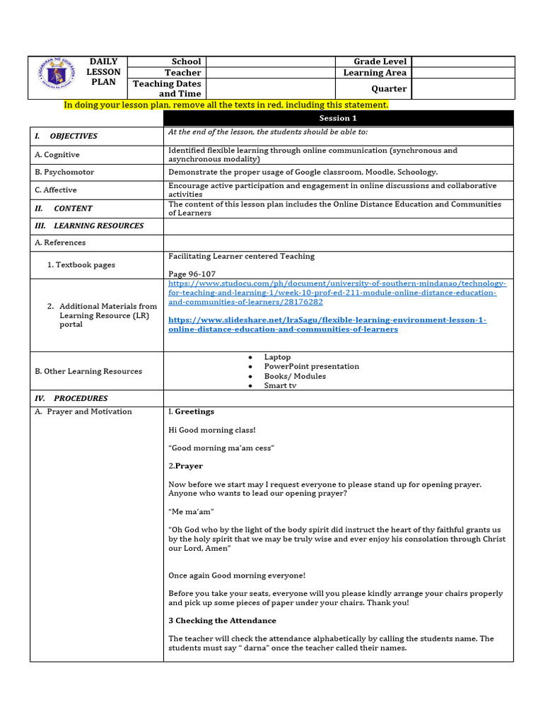 Lesson Plan | PDF | Learning | Educational Technology