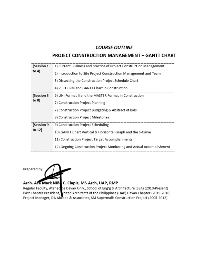 PCM Course Outline | PDF