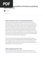 MLRO Report Template | PDF | Money Laundering | Regulatory Compliance