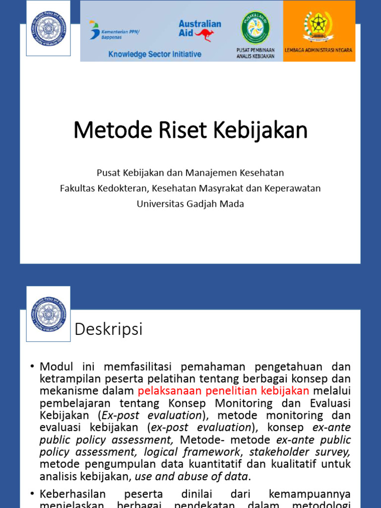 Modul 2 Metode Riset Kebijakan | PDF