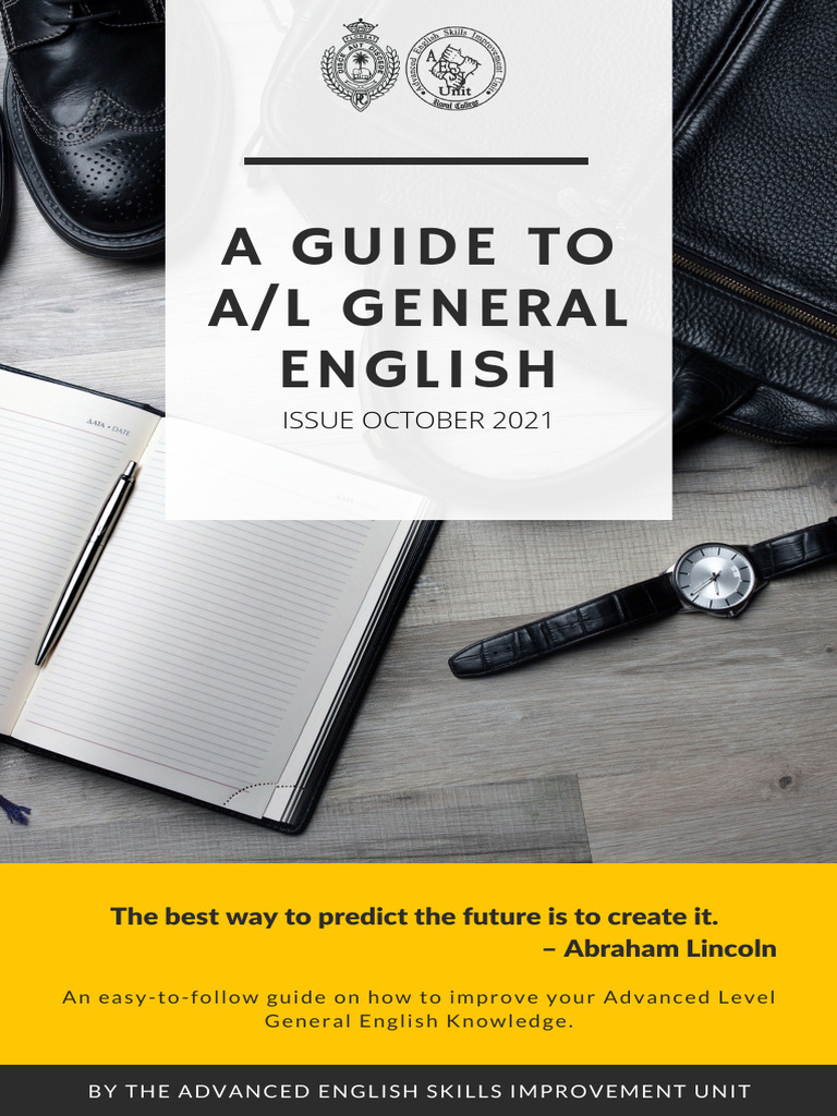 A Guide To AL General English 1 | PDF | Part Of Speech | Reading ...