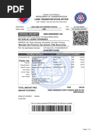 LTO Official Receipt | PDF | Receipt | Transport