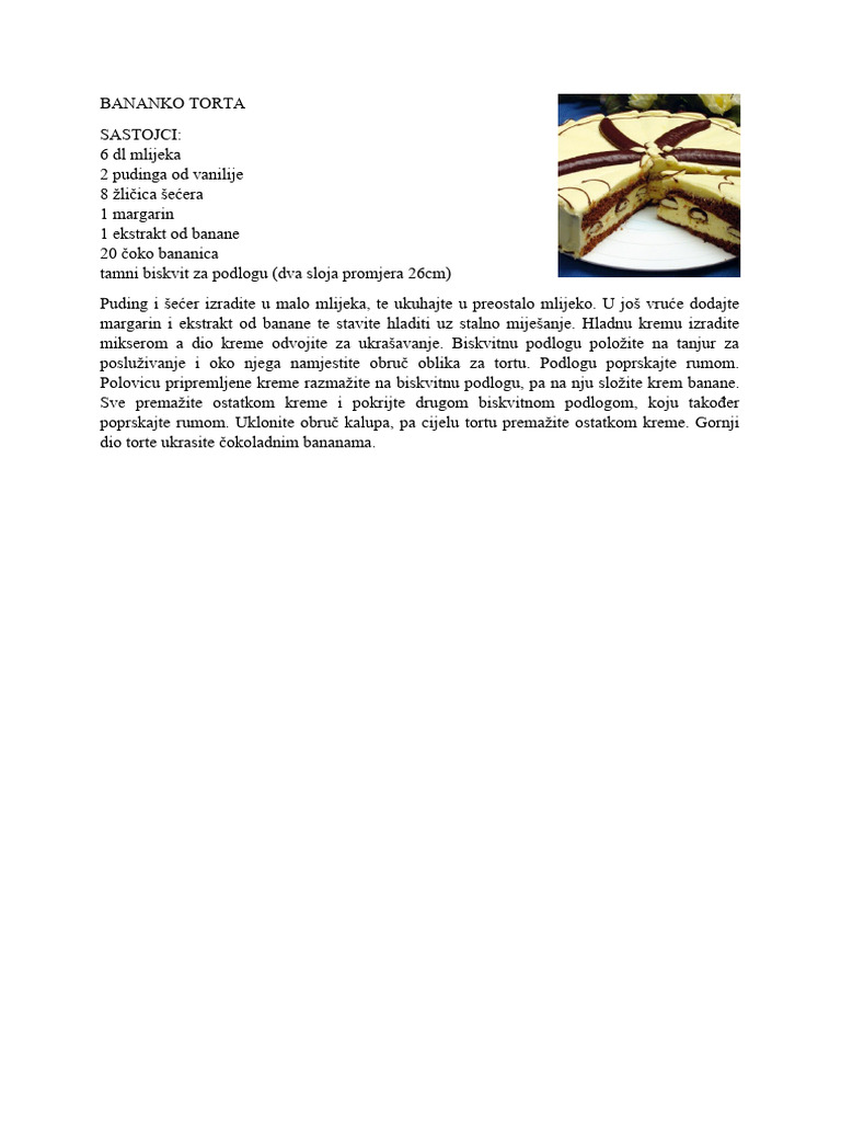 Bananko Torta | PDF