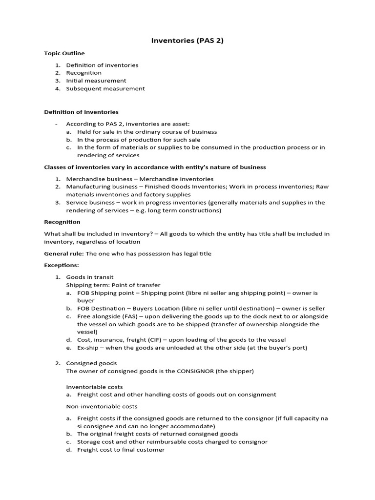 Inventory Pdf Cost Of Goods Sold Inventory