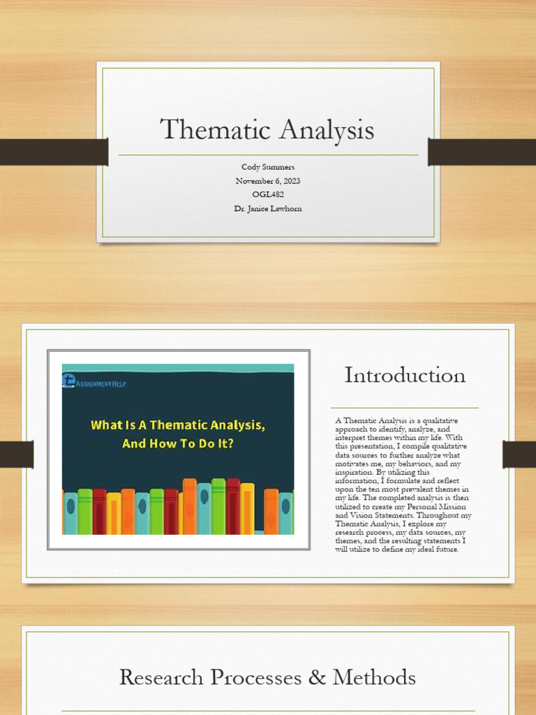 Ogl482 - Unit 2 Thematic Analysis Presentation - Cody Summers | PDF ...