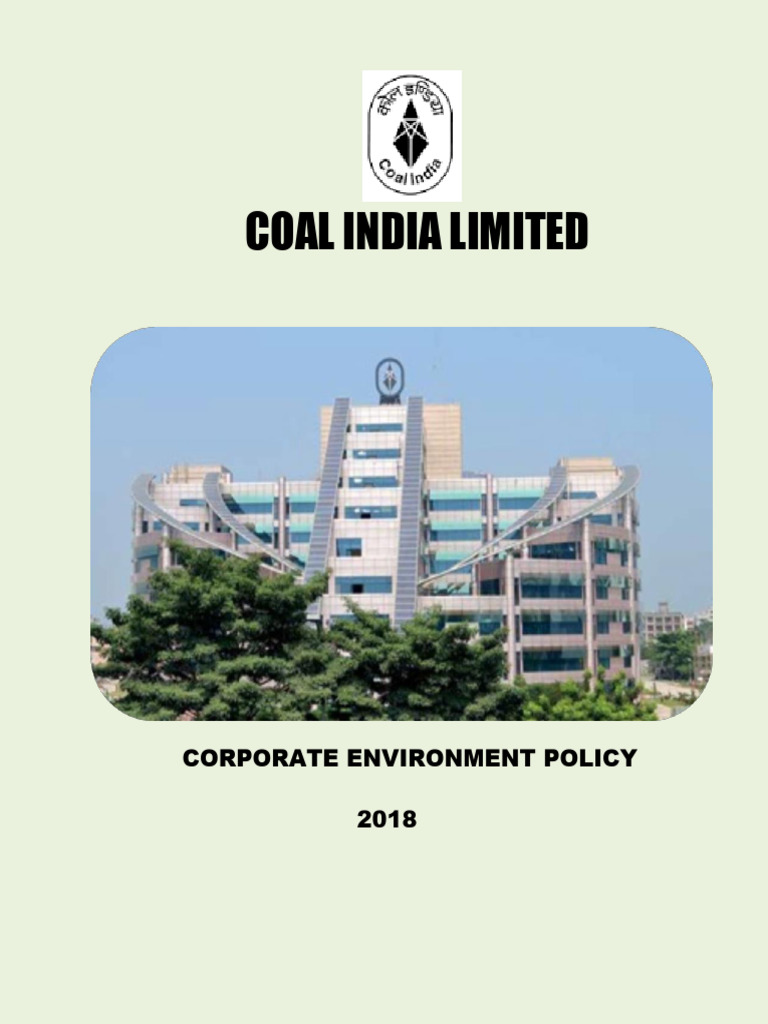 CIL Corporate Environmental Policy 2018 | PDF | Environmental Policy ...