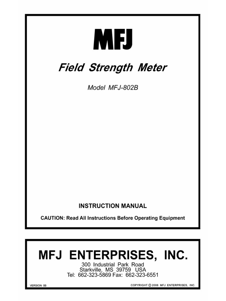 MFJ 802 | PDF