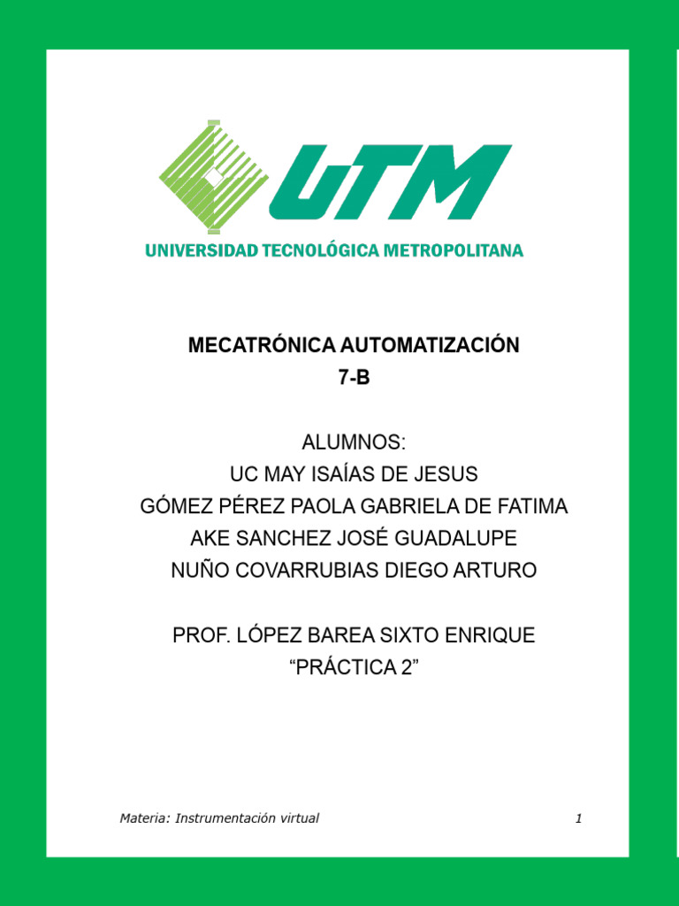Iv - U1 - Practica - 2 - Lectura de Sensor de Temperatura Con Labview A Traves de Arduino | PDF ...