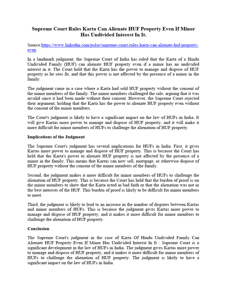 Huf Karta Property | PDF | Deed | Property