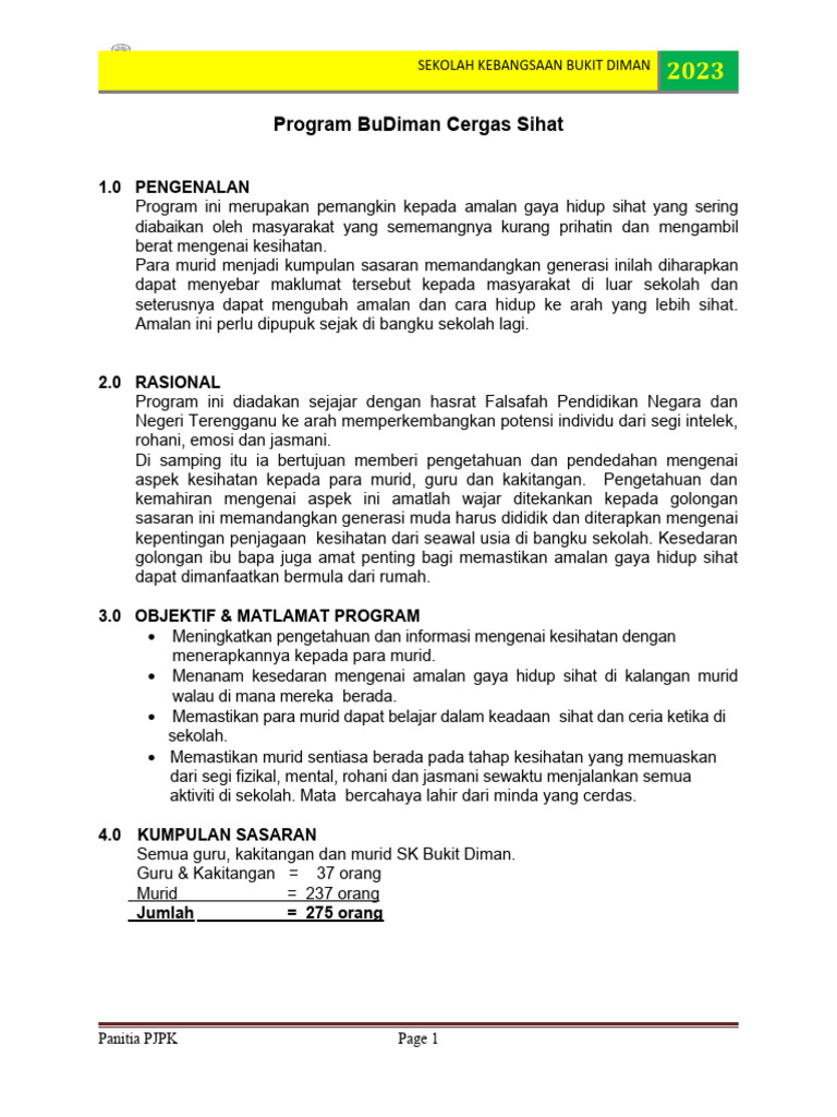 Kertas Kerja Budiman Cergas | PDF