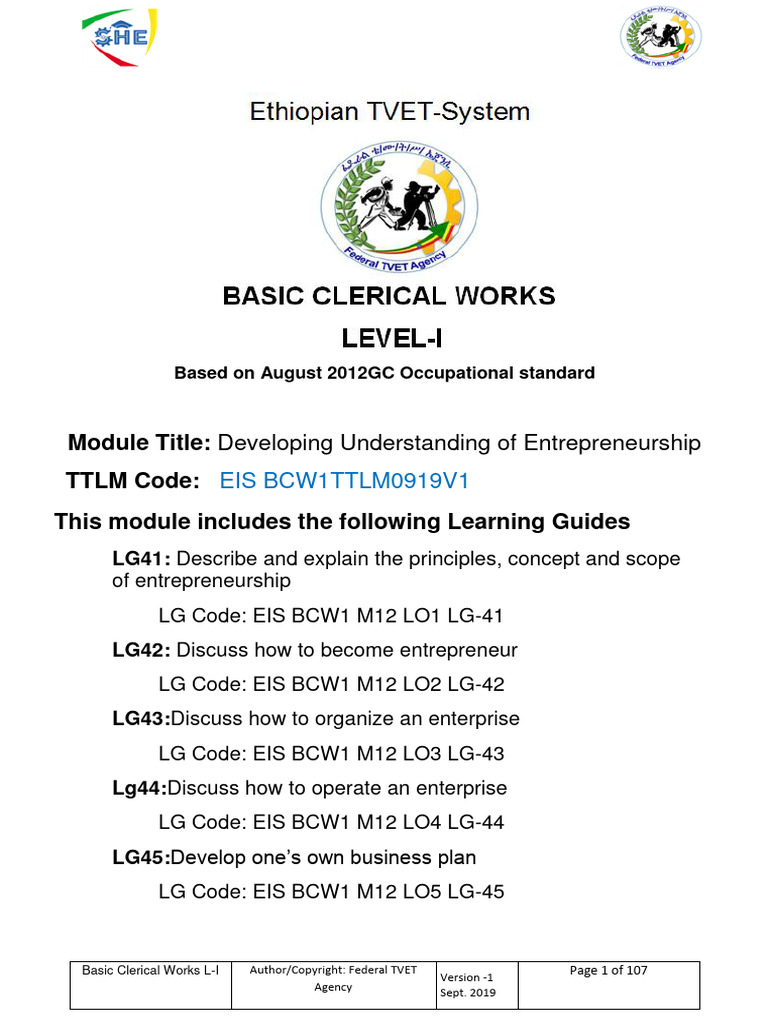 MDL 12 | PDF | Entrepreneurship | Self Employment