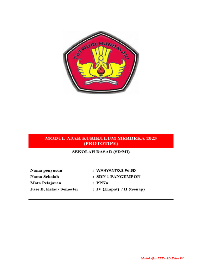 Modul Ajar PPKN BAB 4 KELAS 4 | PDF