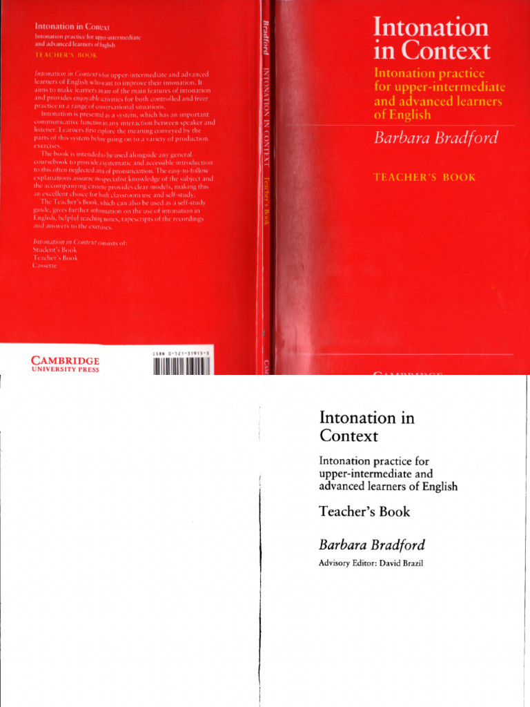 Intonation in Context Teacher's Book - Intonation Practice For Upper ...