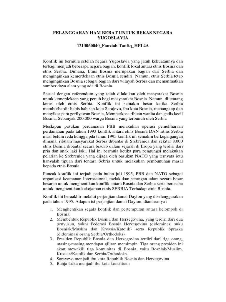 Essay Uas Hukum Pidana Internasional 1213060040 Fauziah Taufiq Hpi 4a ...