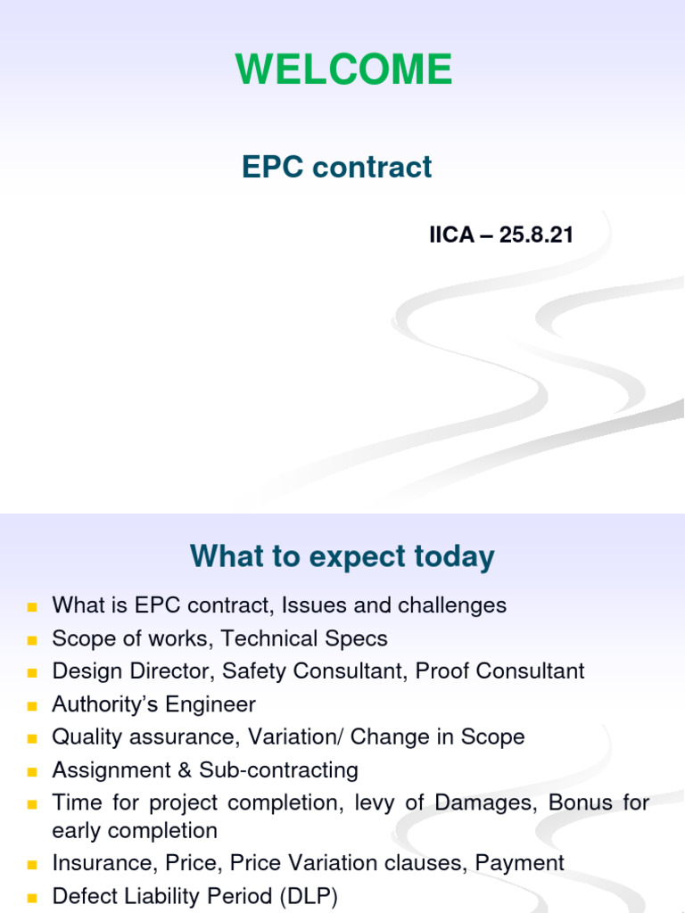 EPC Contract | PDF | Indemnity | Wholesale Price Index