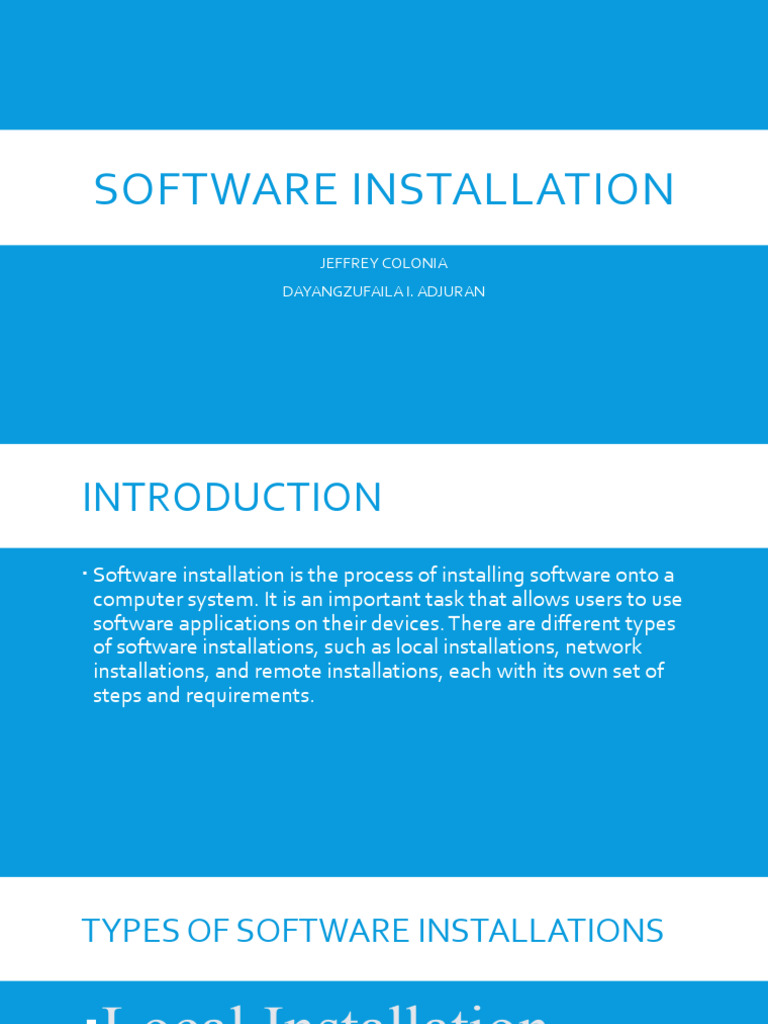 Software Installation | PDF | Business