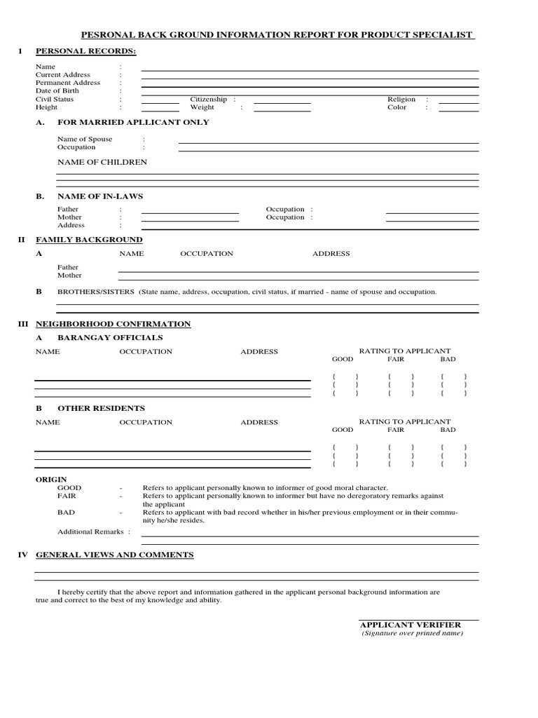 BI FORM ForPROMO | PDF